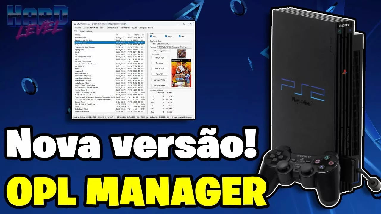 OPL Manager! Nova versão 22.4 com maior suporte a jogos de PS1! - HardLevel